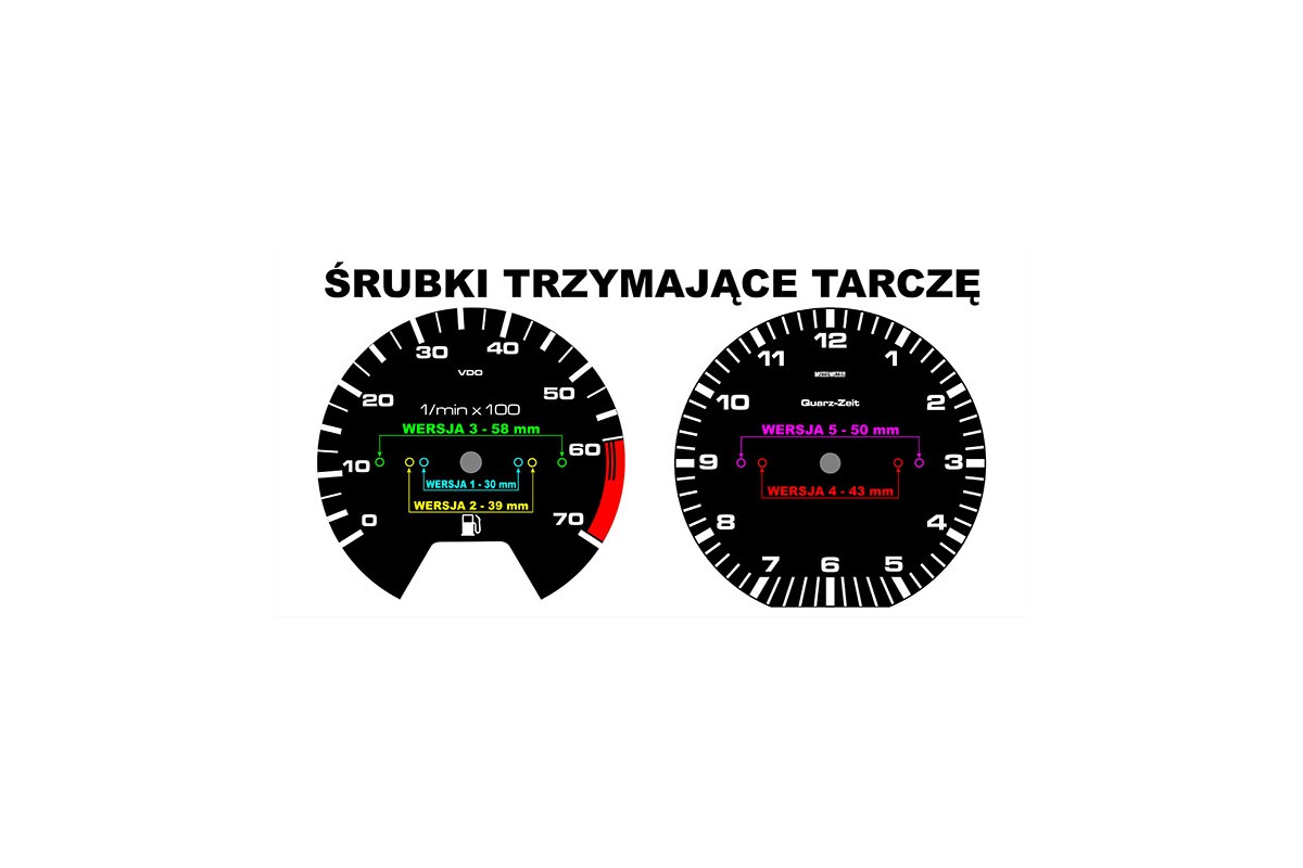 Volkswagen Golf MK2 / Jetta / Scirocco design 2 plasma dials glow gauges