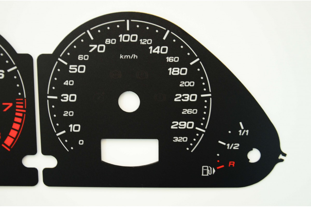 Audi A6 (C6) Replacement tacho dial - converted from MPH to Km/h