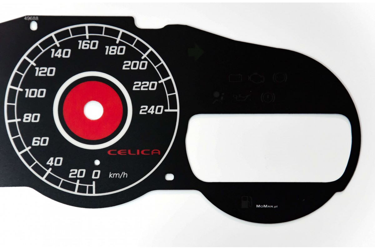 Toyota Celica VII gen design 1 PLASMA TACHO GLOW GAUGES TACHOSCHEIBEN DIALS