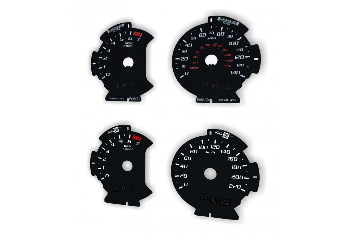 Ford F150 - replacement tacho dials from MPH to km/h Model 1 & 2