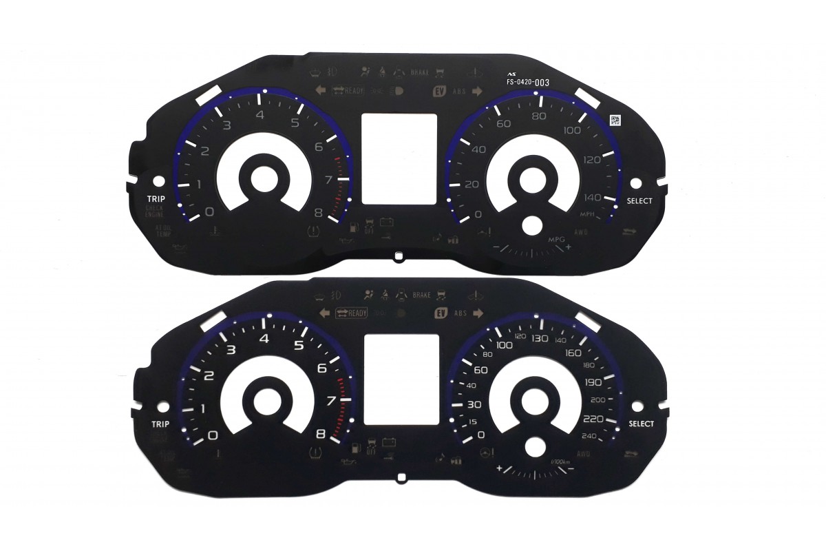 Subaru XV Crosstrek Hybrid - Replacement dial - converted from MPH to Km/h