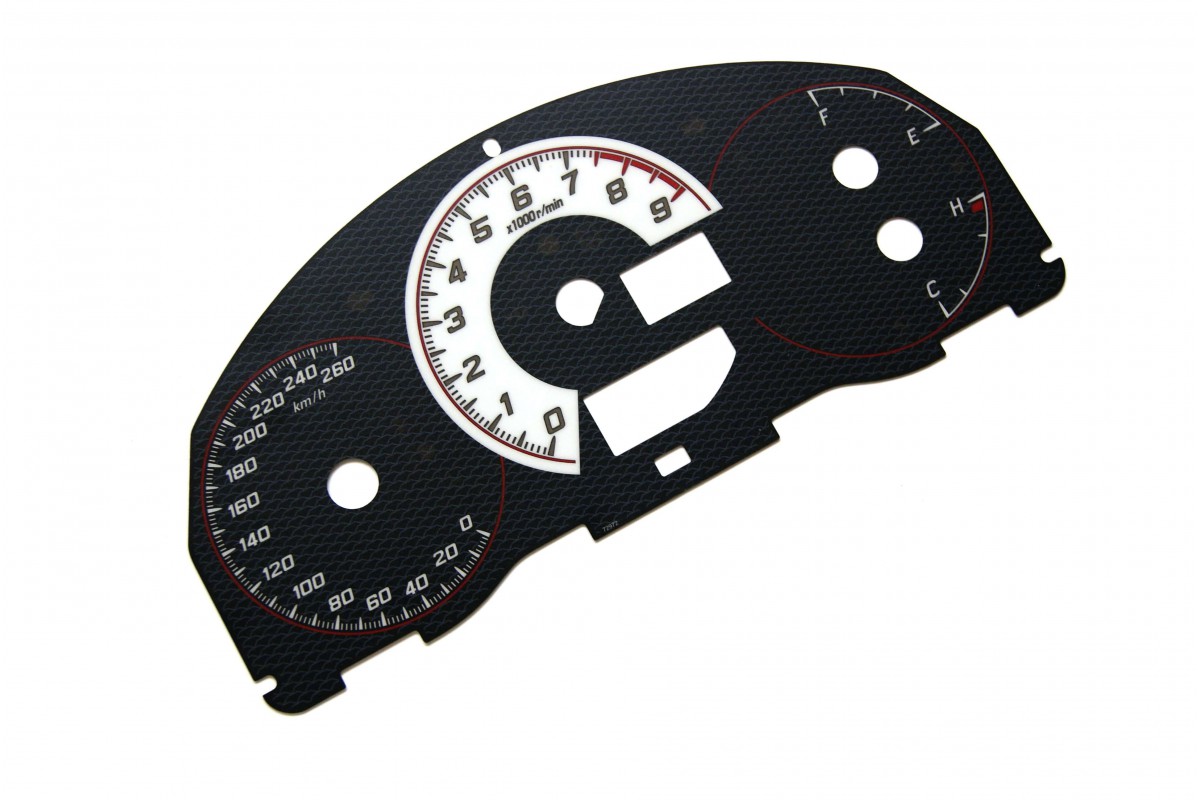 Subaru BRZ (GT86 Style) - Replacement tacho dial - converted from MPH ...