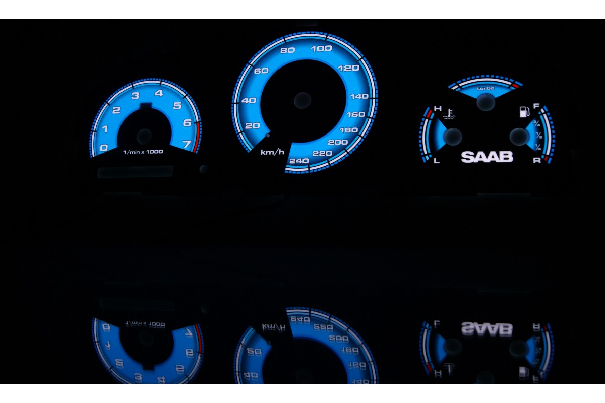 Saab 9-5 / 9-3 / Aero plasma tacho glow gauges tachoscheiben dials