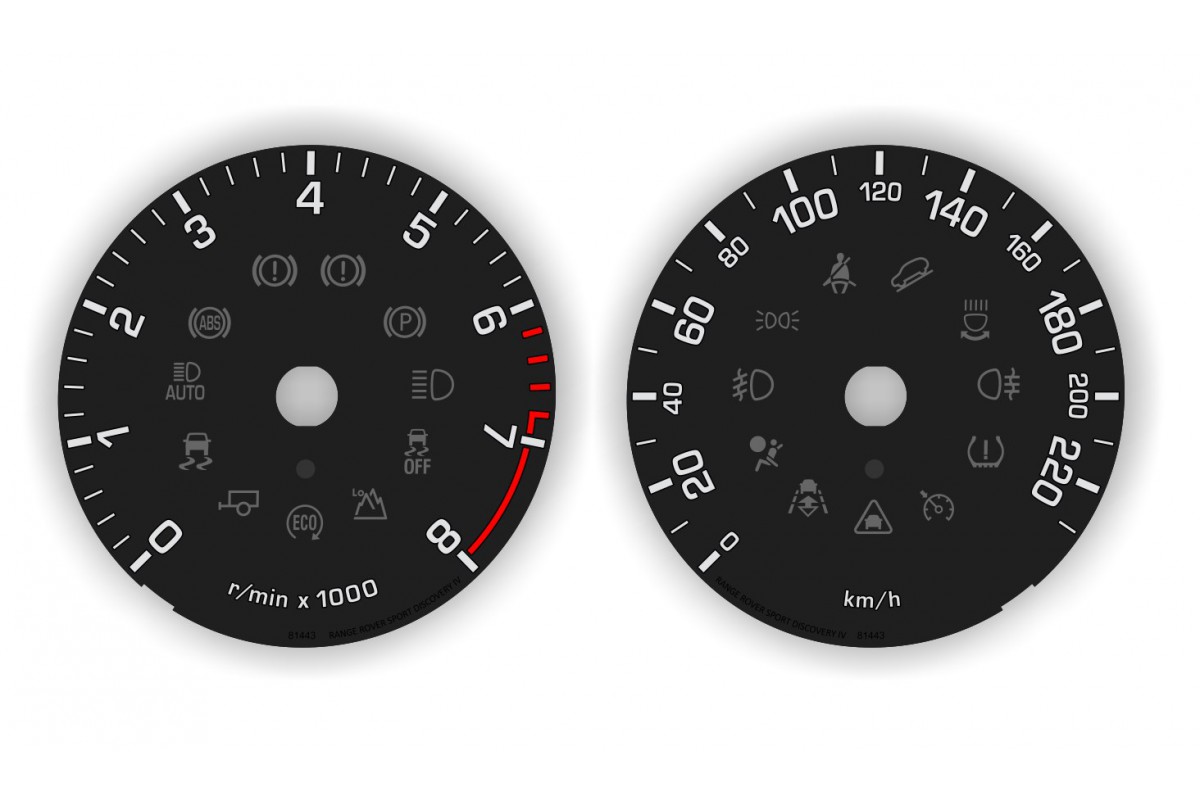 Land Rover Discovery Sport IV - Replacement tacho dials counter faces ...