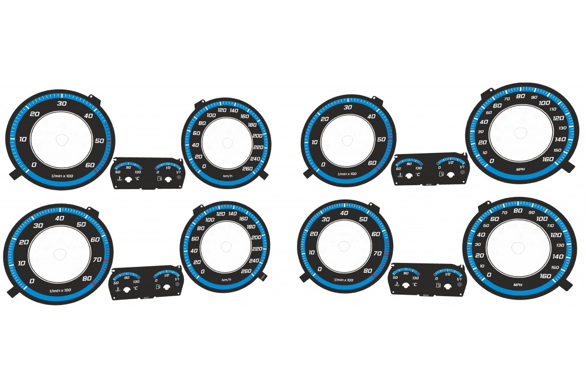 Volkswagen Golf MK5, Jetta, Touran, EOS Design 2 plasma tacho glow ...