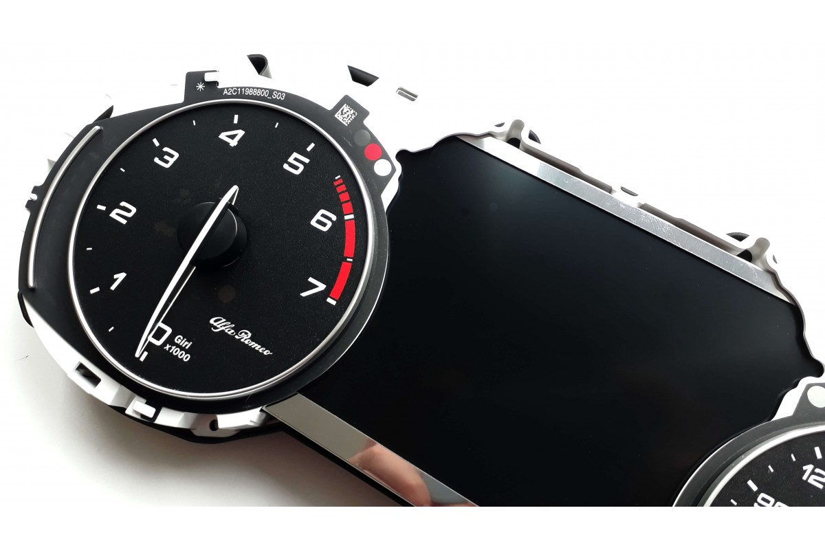 Alfa Romeo Stelvio - Replacement tacho dials, counter faces gauges MPH ...