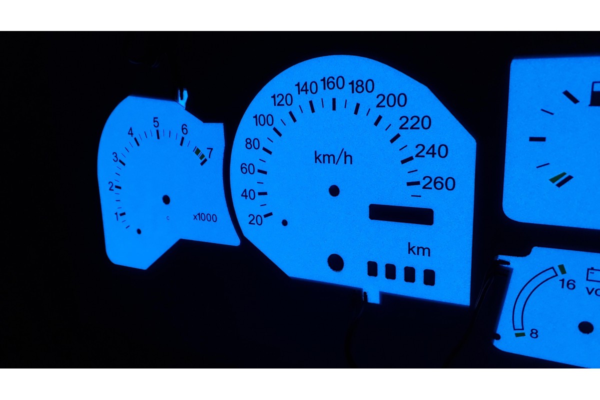 Ford Escort RS Cosworth - INDIGLO plasma dials, replacement glow gauges ...