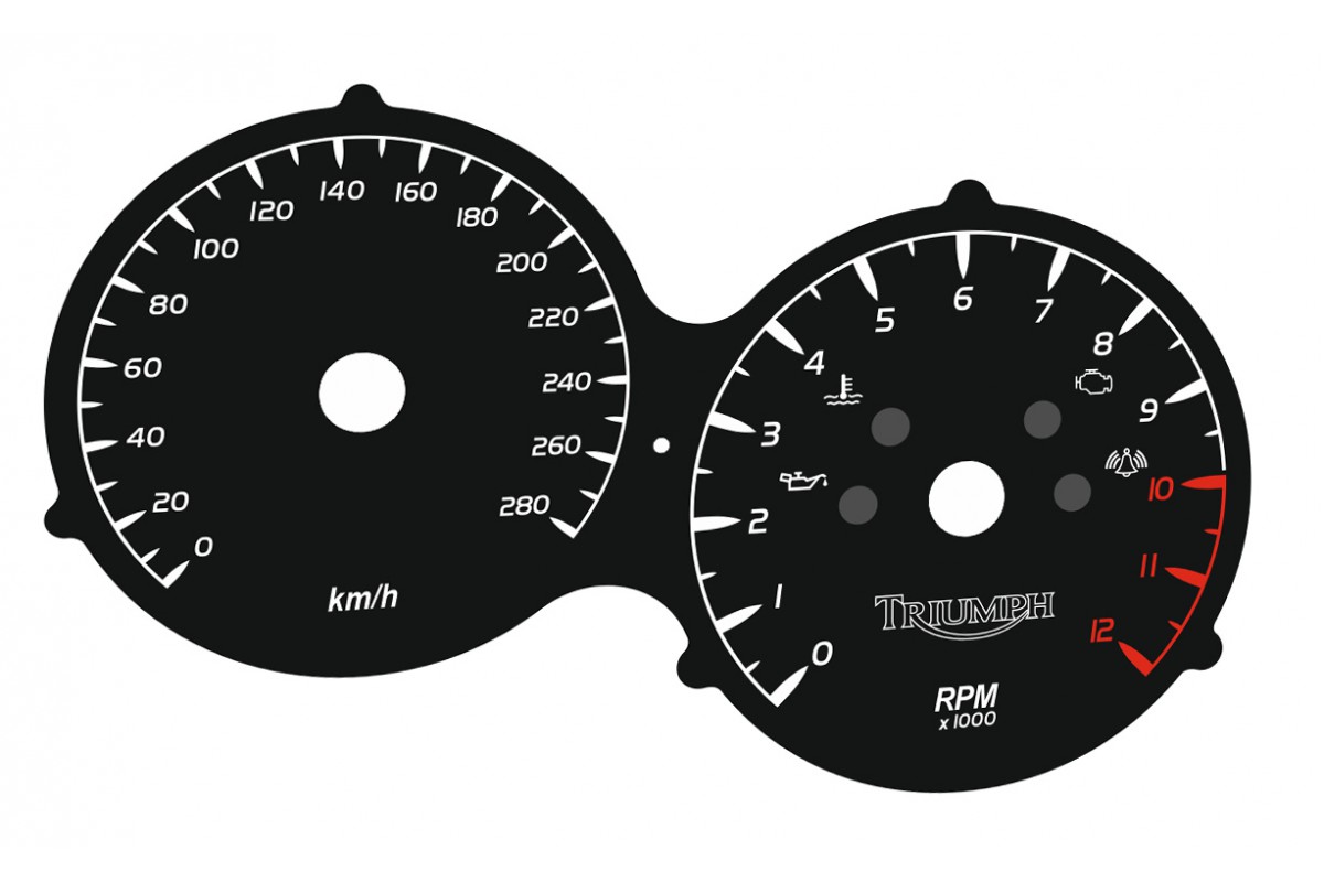 Triumph Sprint ST 1050 - Replacement tacho dials, counter faces, gauges ...