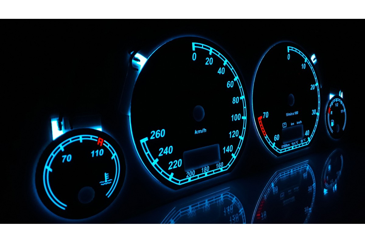 Volkswagen Golf MK3 - custom gauges, range starts on top - plasma tacho ...