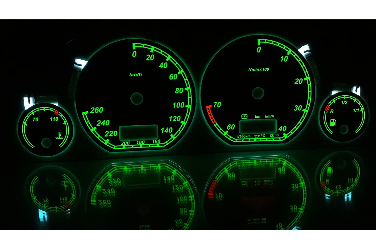 Volkswagen Golf MK3 - custom gauges, range starts on top - plasma tacho ...