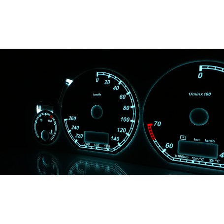 Volkswagen Golf MK3 - custom gauges, range starts on top - plasma tacho ...
